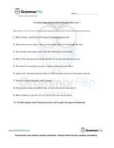 Coordinating Conjunctions - GrammarFlip