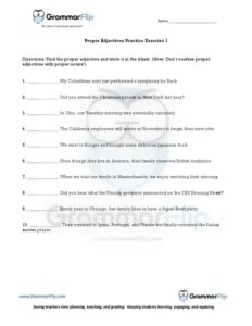 Proper Adjectives Grammarflip